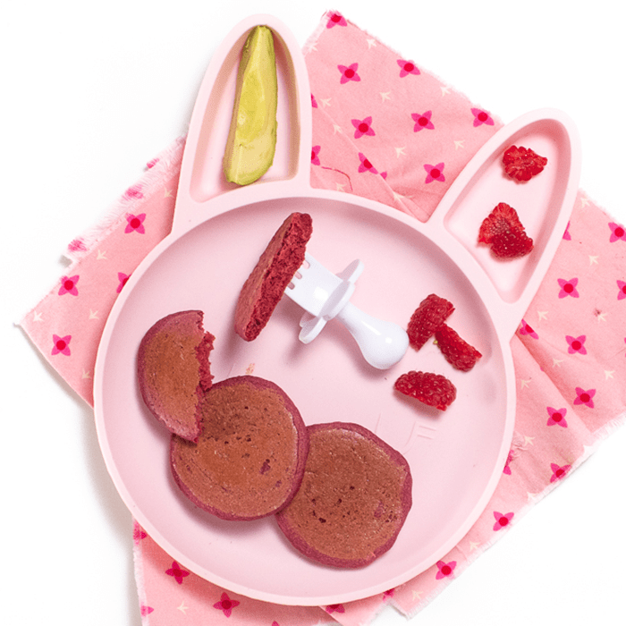 Perfect Fluffy Pink Beet Pancakes (made with yogurt!) | Baby Foode