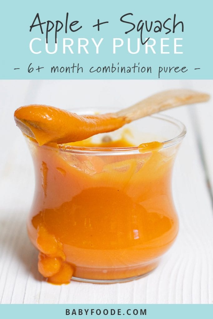 Apples, Butternut Squash, Carrots + Curry Baby Food Puree | Baby Foode