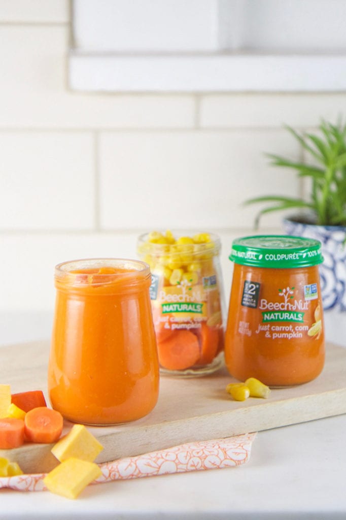 Carrot, Corn & Pumpkin Baby Food Puree - Baby Foode