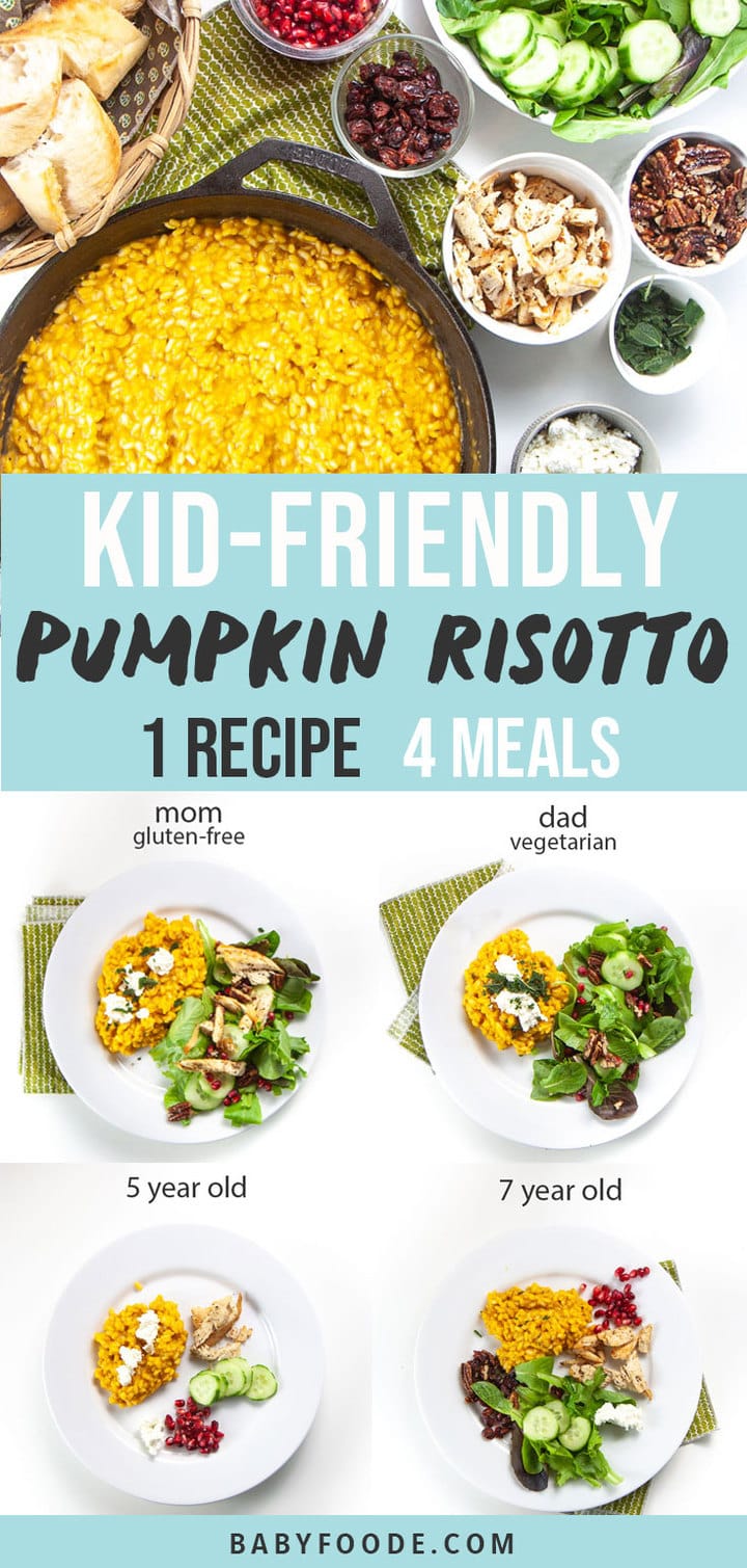 Kid-Friendly Pumpkin Risotto (1 meal for the entire family!) - Baby Foode