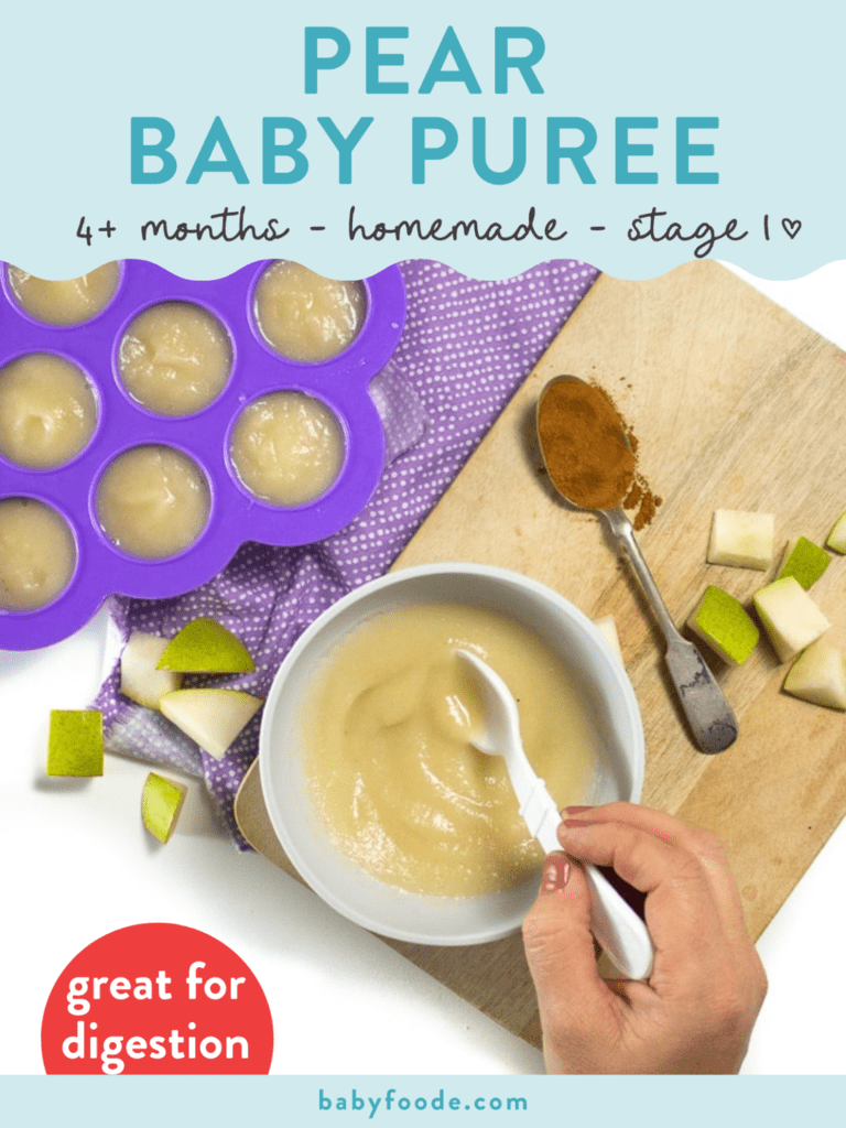 Pear Baby Puree (4+ Months - Stage One) - Baby Foode