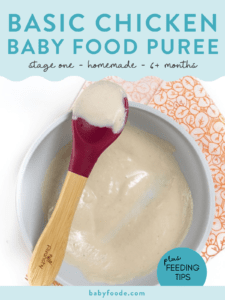 Basic Chicken Baby Food Recipe (6 months - Stage 1) - Baby Foode
