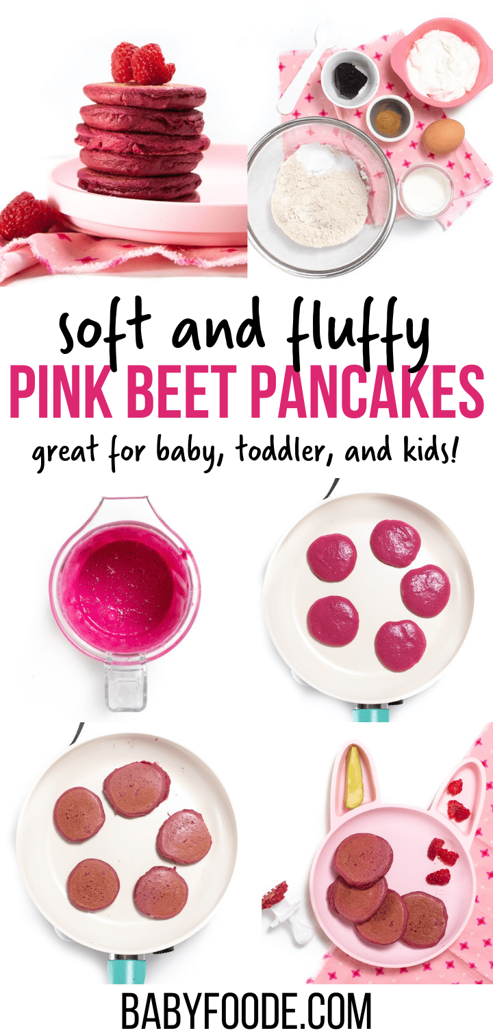 Perfect Fluffy Pink Beet Pancakes (made with yogurt!) | Baby Foode