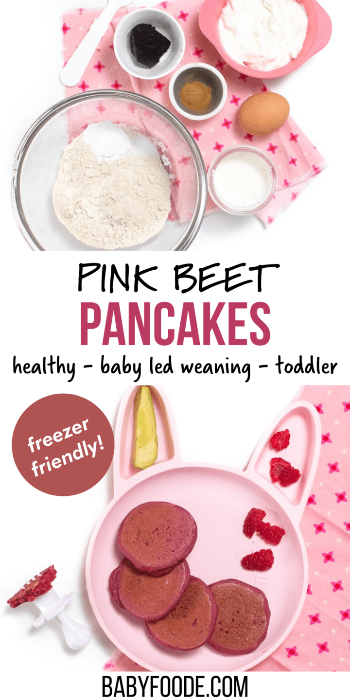 Perfect Fluffy Pink Beet Pancakes (made with yogurt!) | Baby Foode