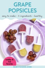Refreshing Grape Popsicles (3-Ingredients) | Baby Foode