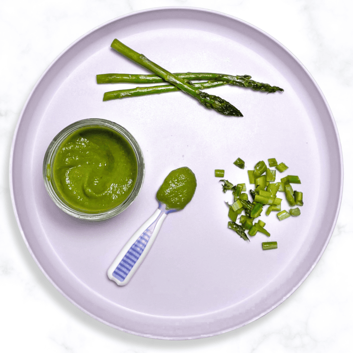 Asparagus & Mint Baby Food (puree & baby-led weaning) | Baby Foode