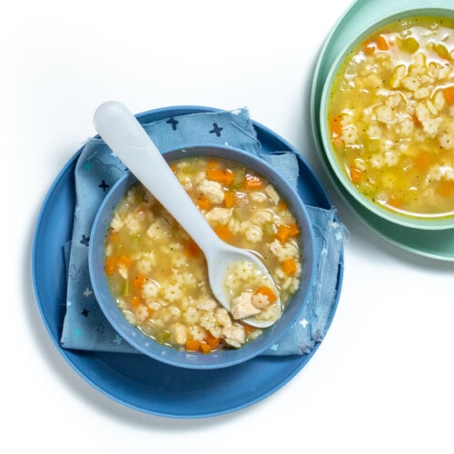 Kid-Requested Chicken and Stars Soup (made in 25 minutes) | Baby Foode