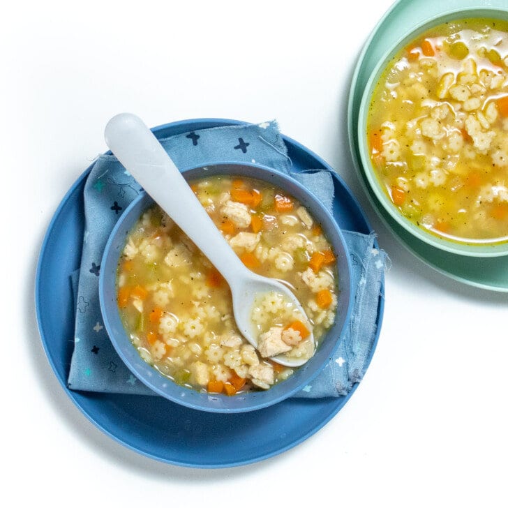 Kid-Requested Chicken and Stars Soup (made in 25 minutes) | Baby Foode